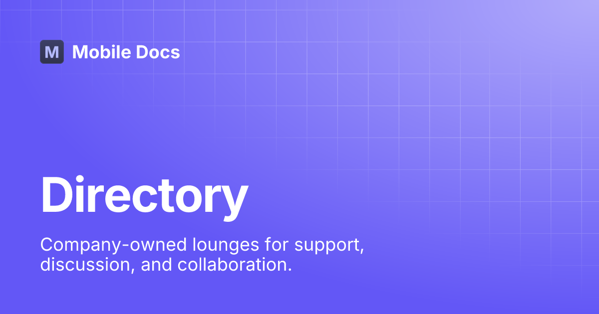 Directory | Mobile Docs